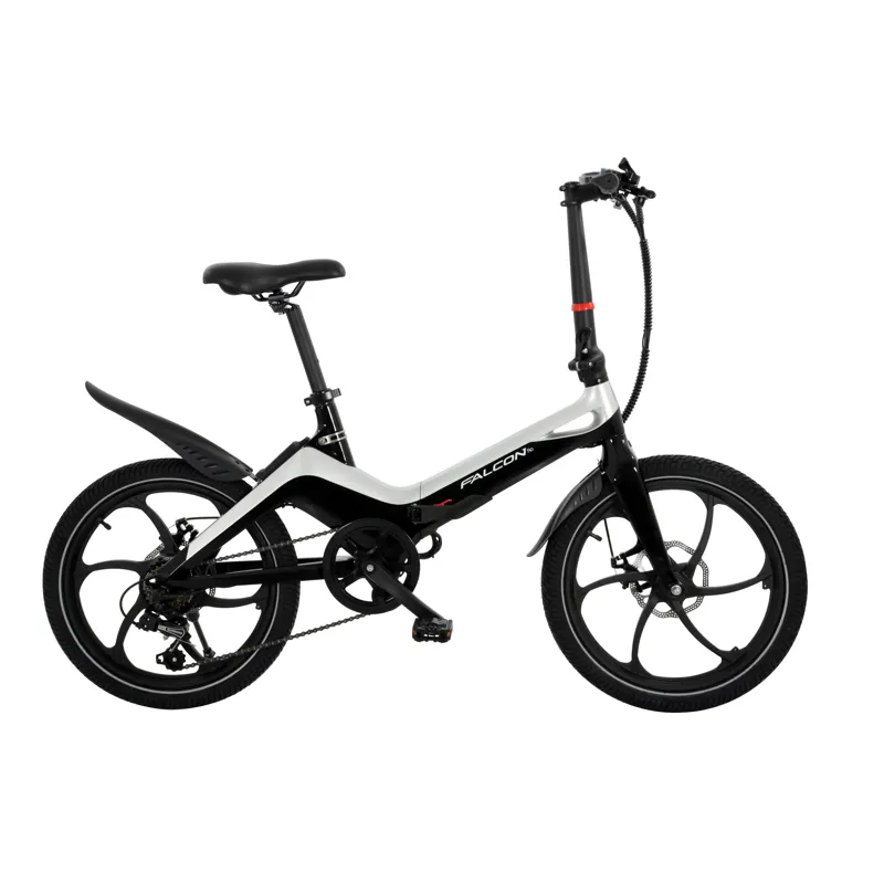 Falcon Flo 20in Electric Folding Bike in Black/Silver