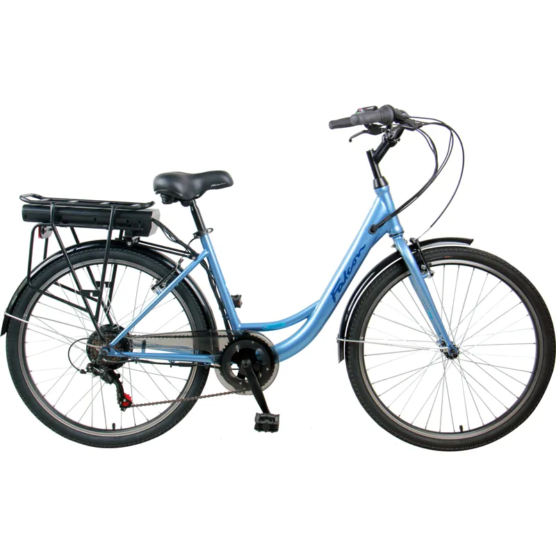 Falcon Serene 17in Electric Hybrid Bike in Blue